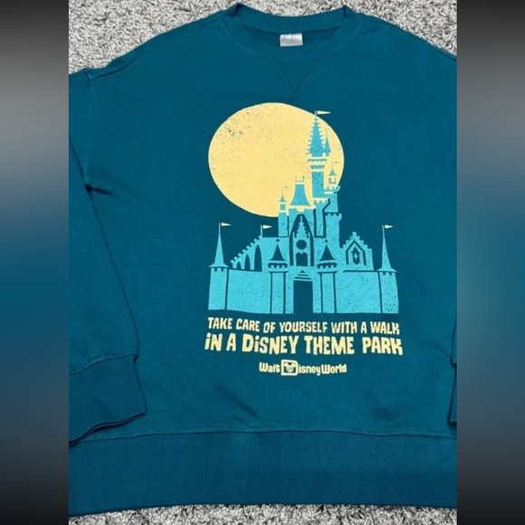 Disney | Sweaters | Walt Disney World Sweater Adult Size Xl Blue Castle ...
